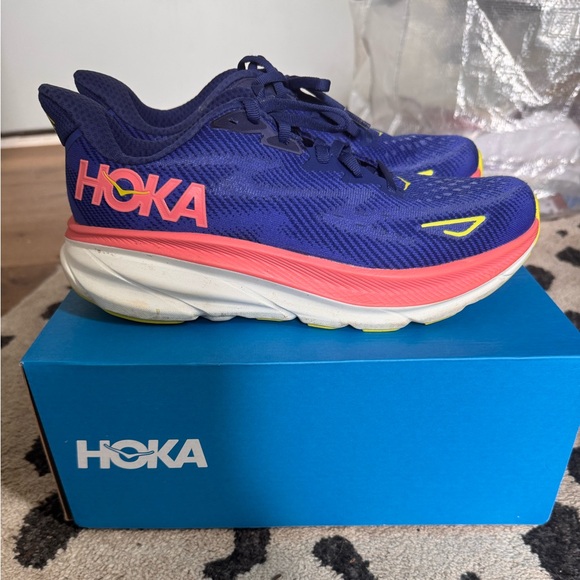 Hoka | Shoes | Hoka Blue And Pink Sneakers With Rockerstyle Design ...